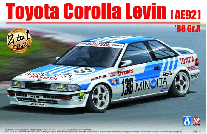 TOYOTA COROLLA LEVIN AE92 1988 Gr.A 1/24 – Model Zone